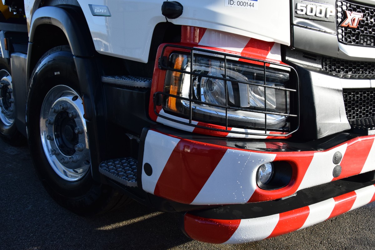4 x Scania P500 XT 8x2 Flatbed trucks for Ainscough