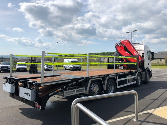 Scania G410 8x2 Fassi F305RA.2.22 Crane Mounted Rigid Cheesewedge
