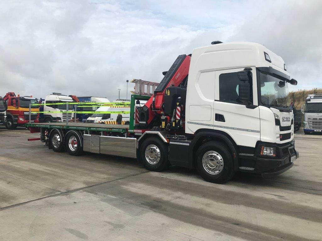 Scania G450 8X2 Fassi F660RA.2.26 Crane Mounted Rigid Flatbed