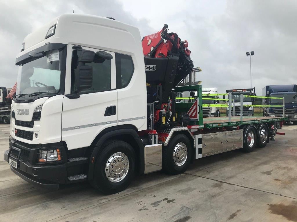 Scania G450 8X2 Fassi F660RA.2.26 Crane Mounted Rigid Flatbed